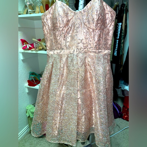Gianni Bini | Dresses | Rose Gold Sparky Gianni Bini Princess Dress ...